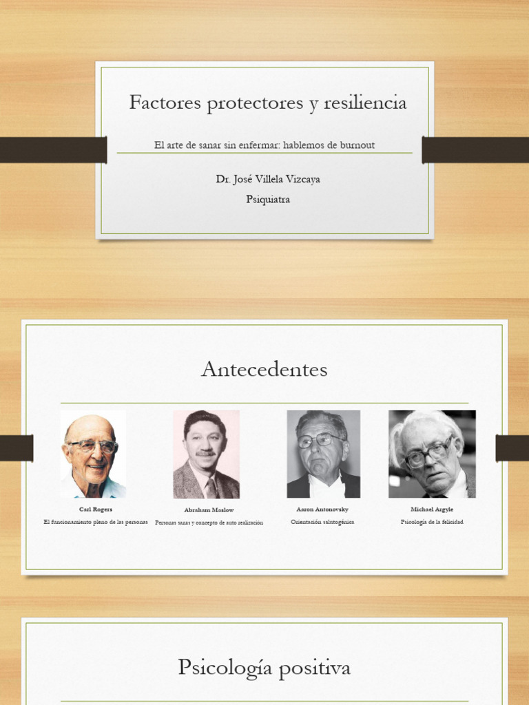 1.2 Burnout Factores Protectores y Resiliencia - José Villela | PDF ...