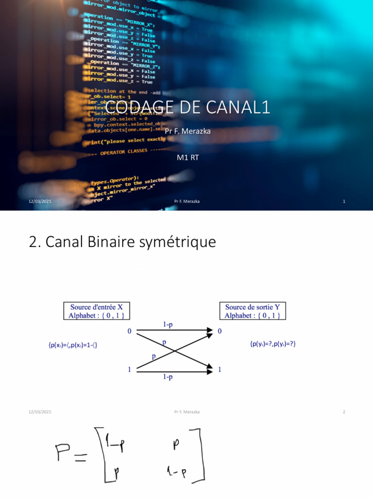 Codage de Canal | PDF