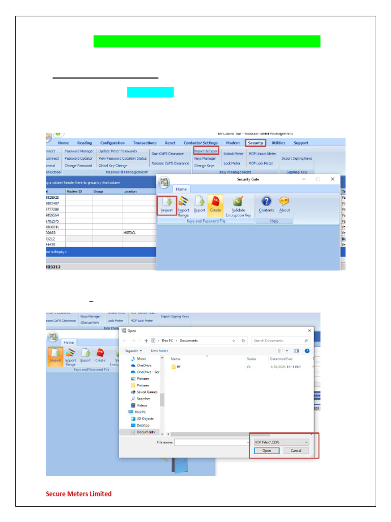 TOD Meter Installation Procedure Guide | PDF | Computer Data | Software