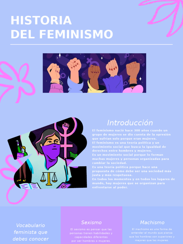 Presentación Historia Del Feminismo Moderno Azul | PDF | Estudios de ...
