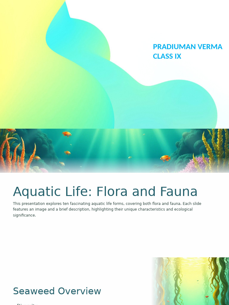 Aquatic Life: Flora and Fauna Overview | PDF | Coral | Habitat