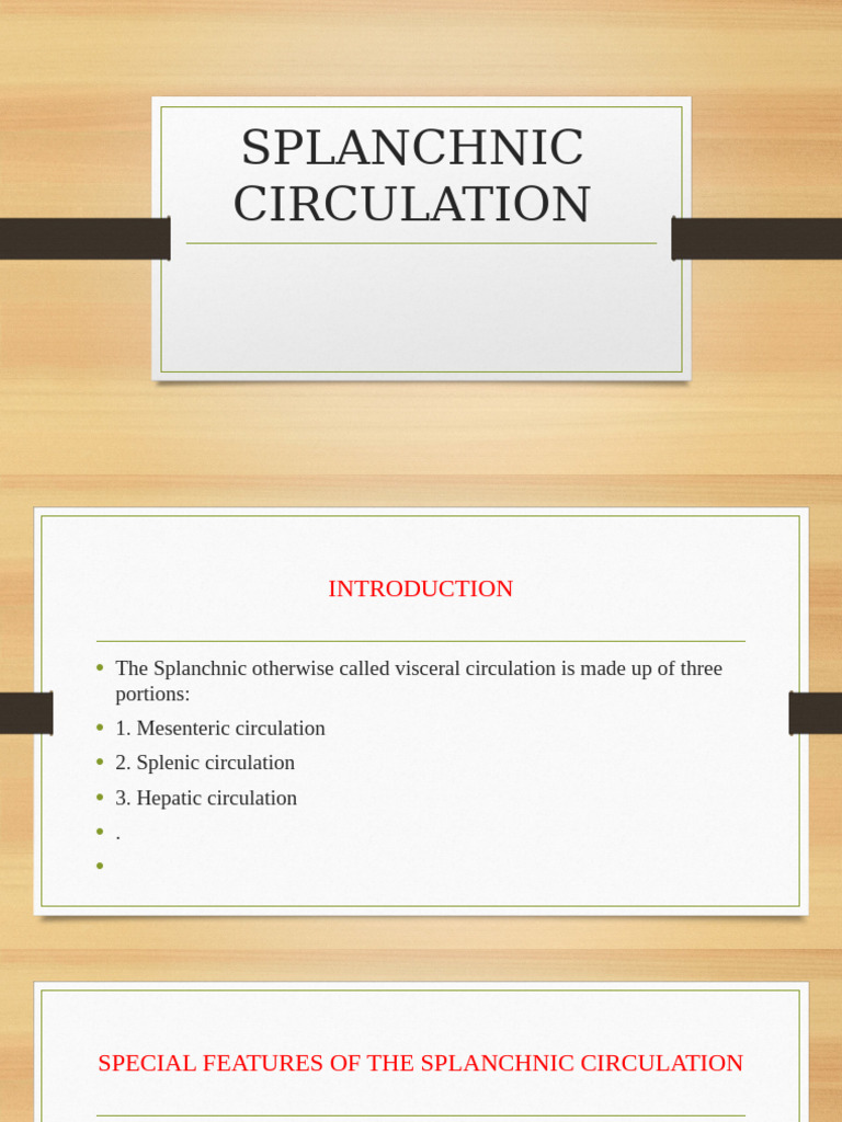 Overview of Splanchnic Circulation | PDF | Liver | Blood