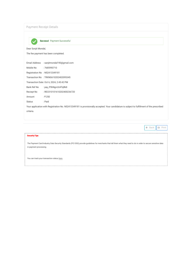 rrb ntpc graduate payment slip | PDF
