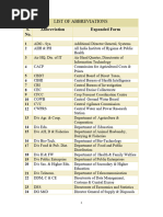 Government Abbreviations List | PDF | Government Of India