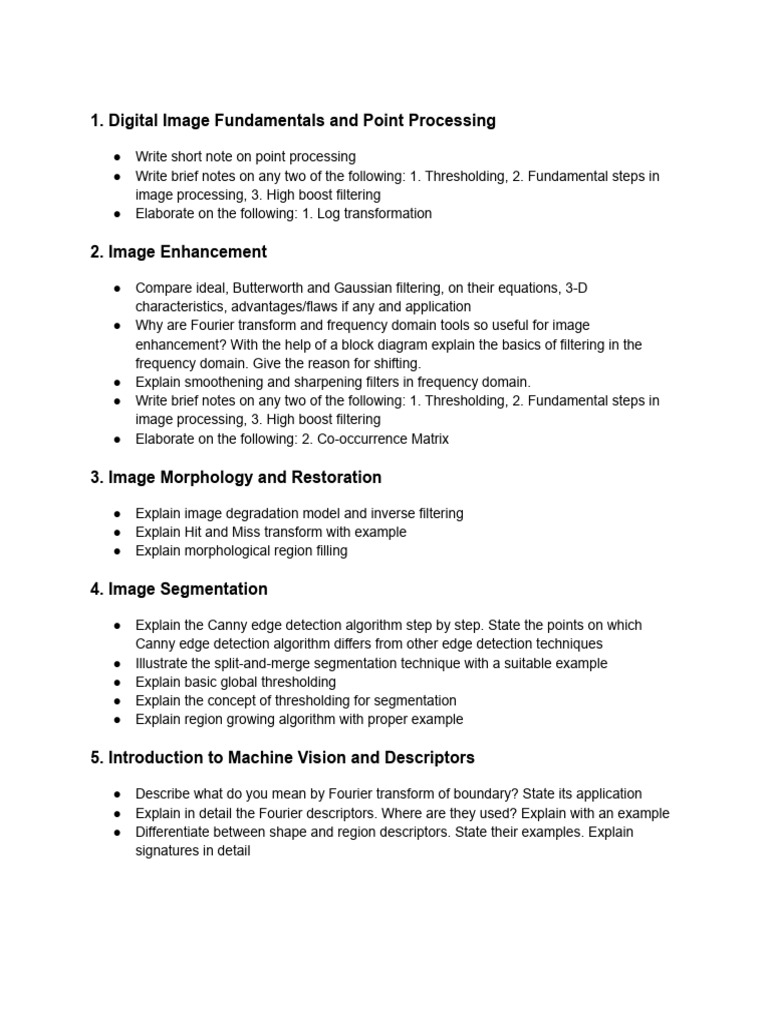 Image Processing and Machine Vision | PDF