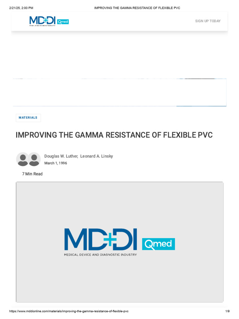 Enhancing Gamma Resistance in PVC | PDF | Polyvinyl Chloride ...