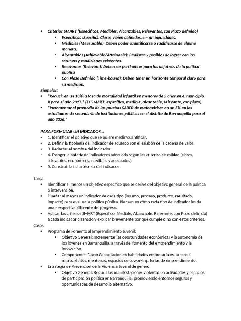 Criterios SMART | PDF | Salud mental | Presupuesto