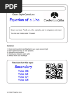 Corbettmaths: Equation of a Line Practice | PDF | Line (Geometry ...