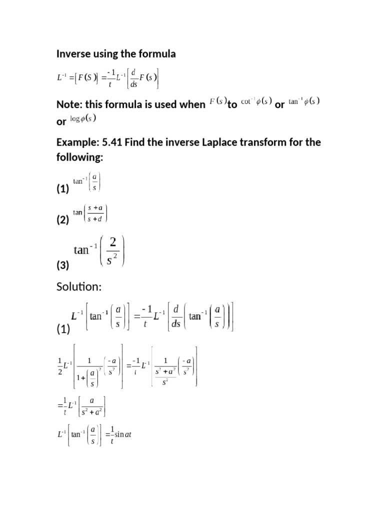 Inverse Using The Formula | PDF
