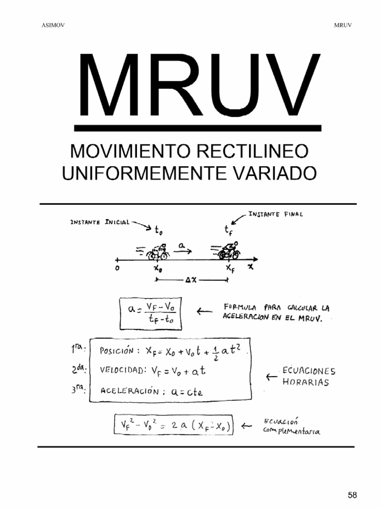 MRUV - Teoría Adicional | PDF