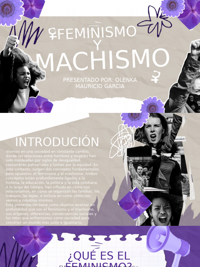 Presentación Historia Del Feminismo Collage Morado | PDF | Estudios de ...