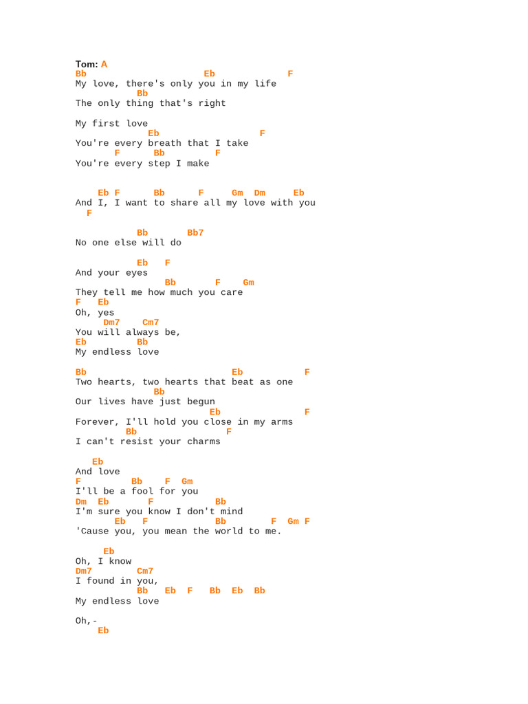 Andless Love Lionel Ritchi | PDF