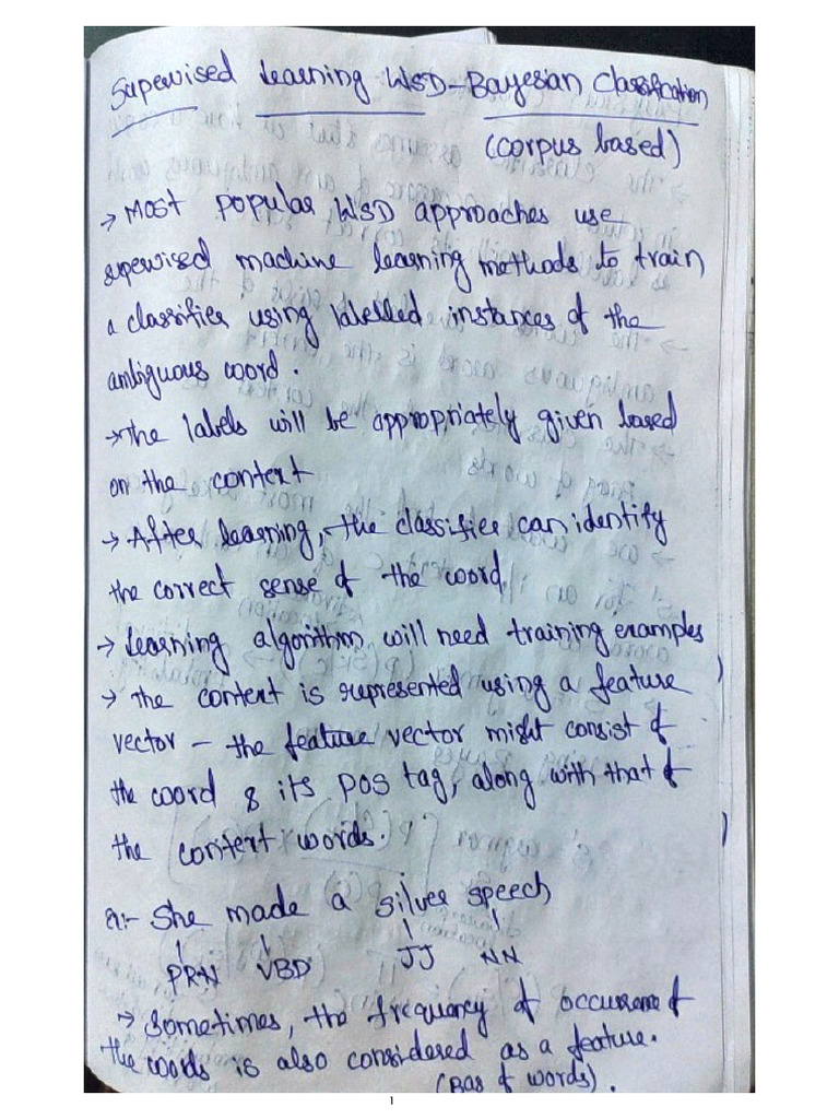 Supervised Word Sense Disambiguation - Naive Bayes | PDF