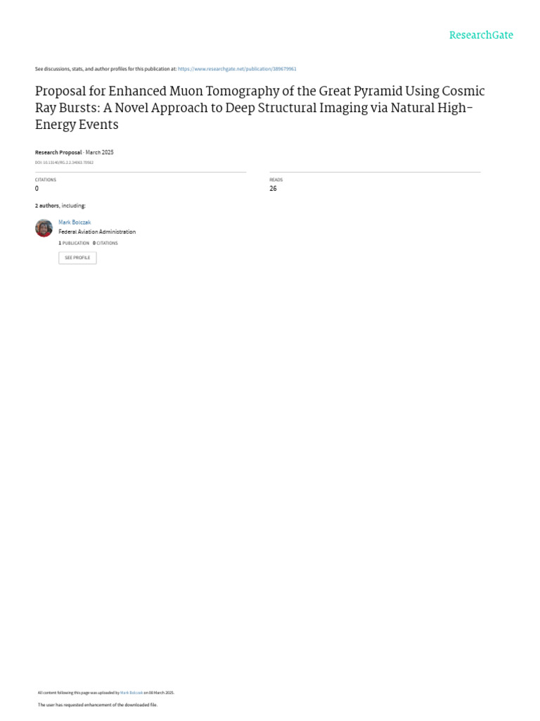 Enhanced Muon Tomography for Great Pyramid | PDF | Cosmic Ray ...