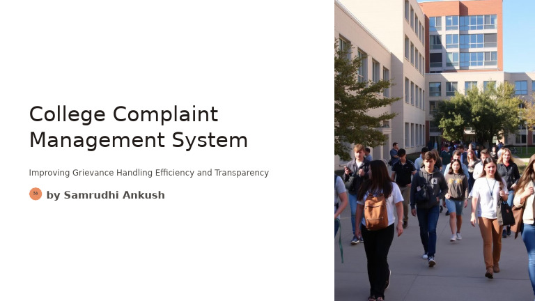 College Complaint Management System | PDF