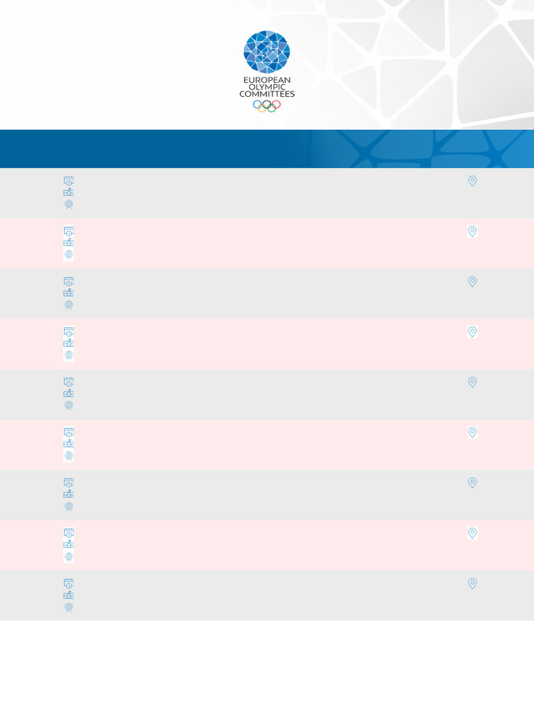 EOC Event Schedule 2025-2028 | PDF