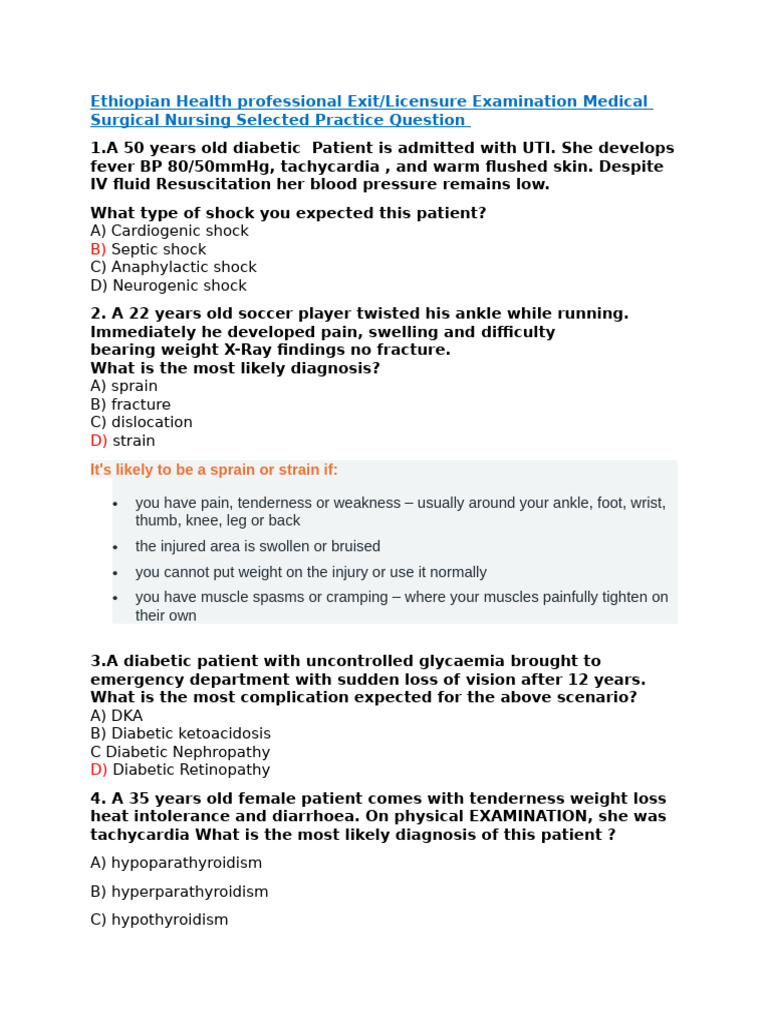 Medical Surgical Exam Practice 3 | PDF | Hypothyroidism | Thyroid