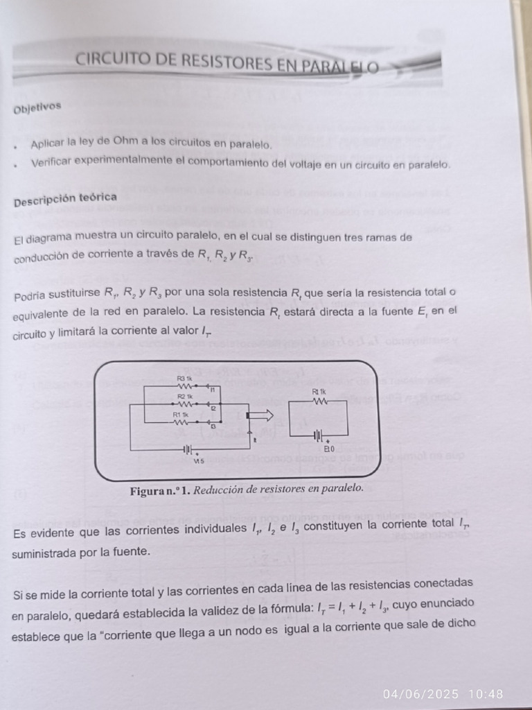 Exp 7 Circuitos de Resistencias en Paralelo | PDF