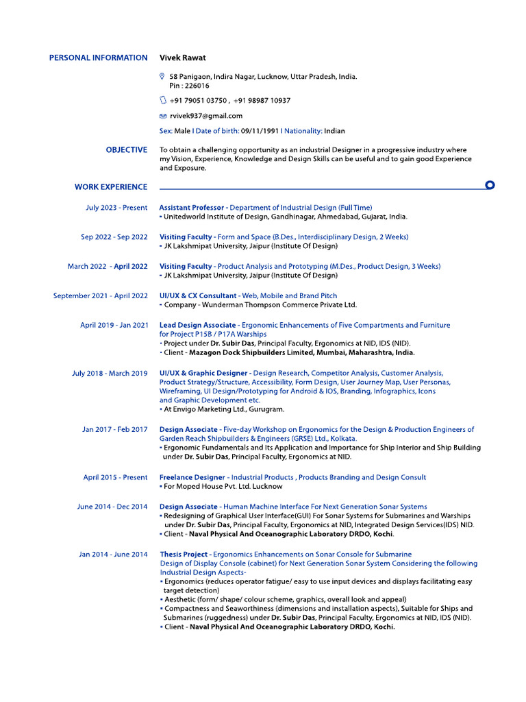 Resume Vivek Rawat | PDF