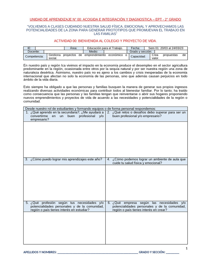 1 Ept Uda 00 Act 123 Desing Thinking | PDF | Iniciativa empresarial | Cognición