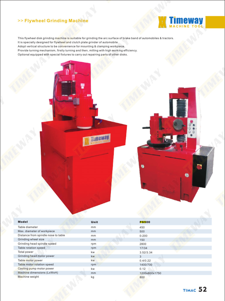 Flywheel Grinding Machine FG500 | PDF