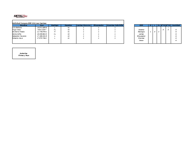 Solicitud Compra de EPP | PDF