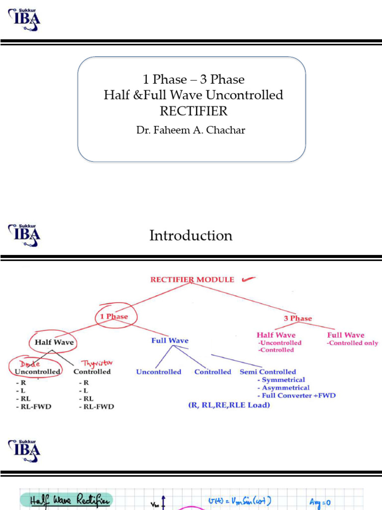 1phase 3phase Fullwave Rect Uncontrolled | PDF
