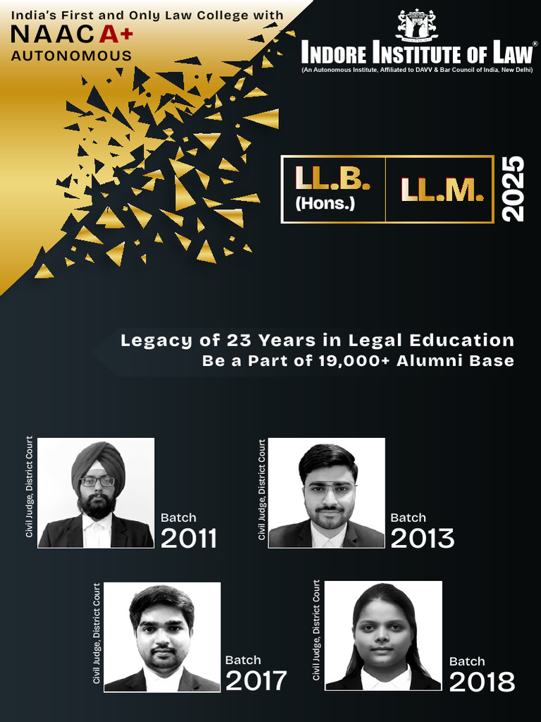 Indore Institute of Law Admission Details | PDF
