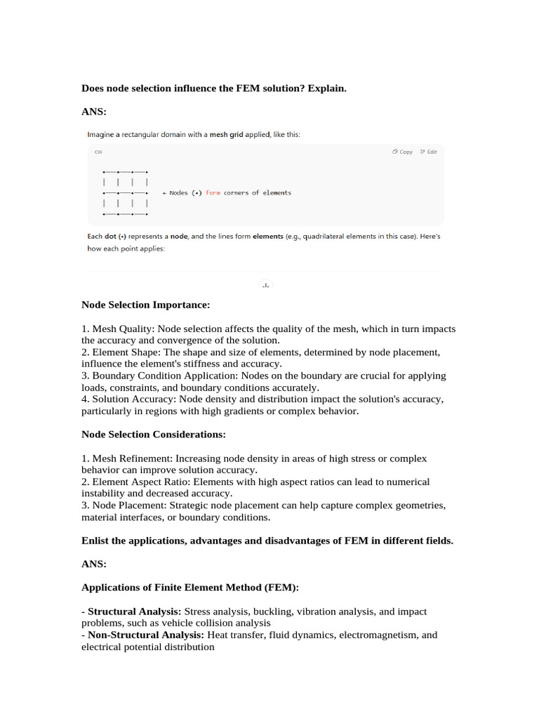 Fem Imp Question and Answers | PDF | Eigenvalues And Eigenvectors | Finite Element Method