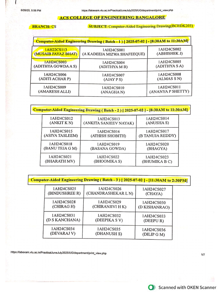 2nd Semester CSE Regular and Repeater Examination | PDF