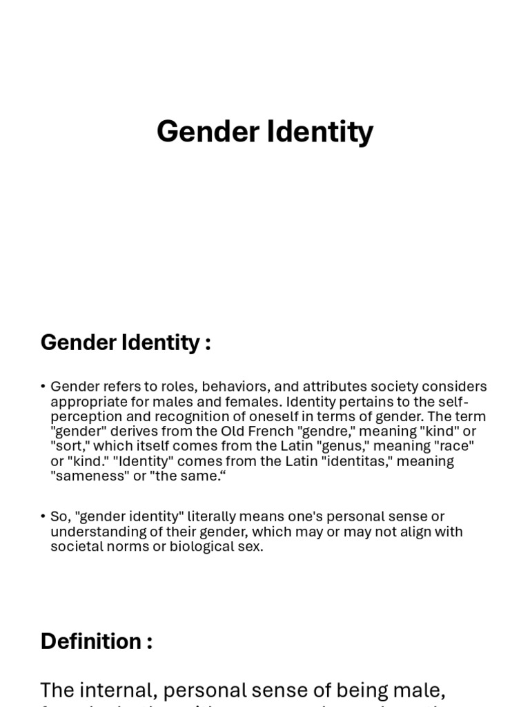 Gender Identity | PDF