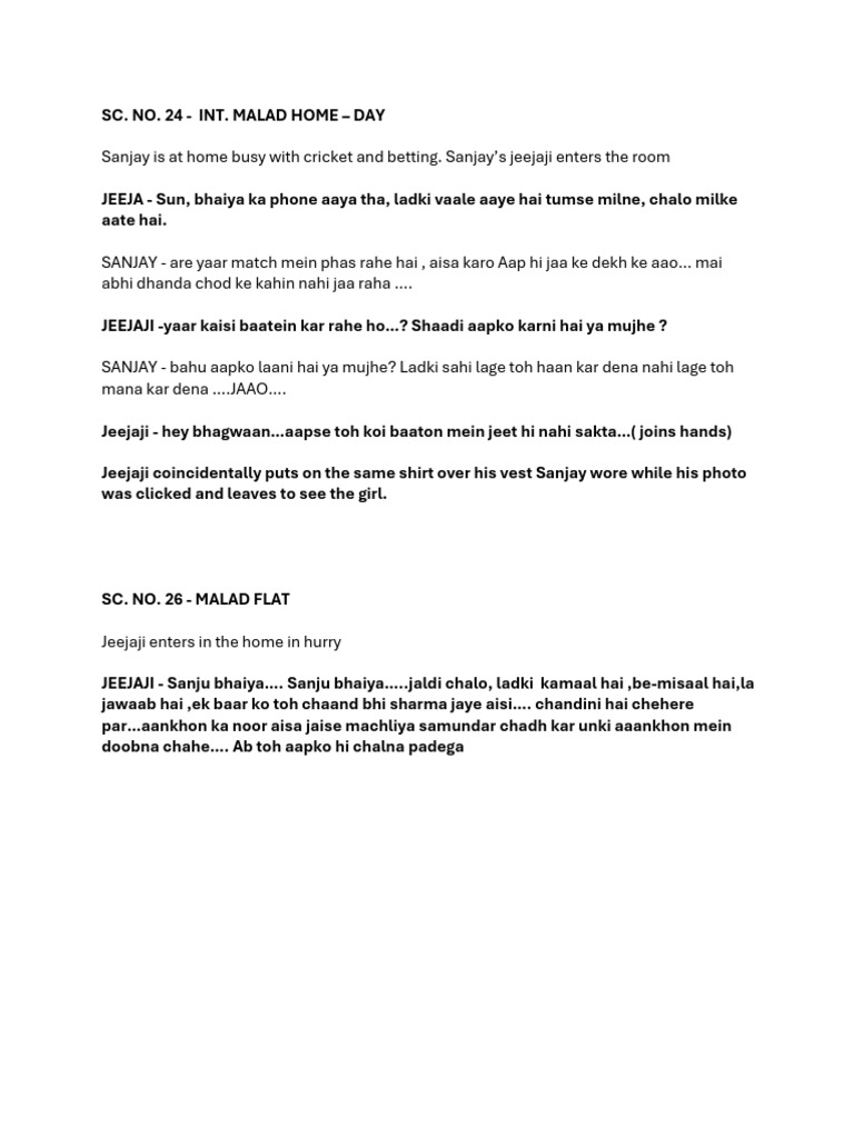 Jeeja Audition | PDF