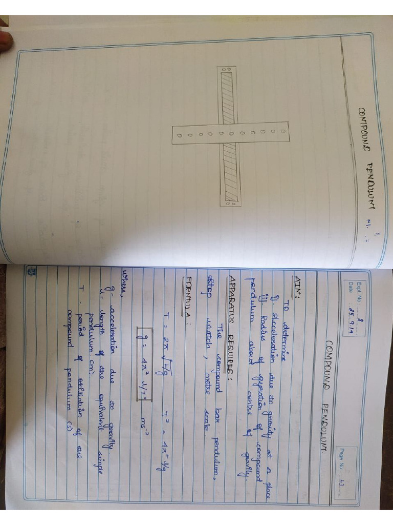 Exp7-Compound Pendulum | PDF
