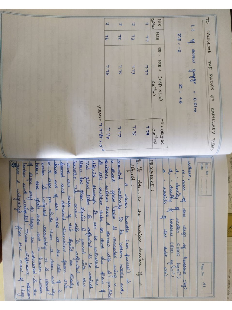 Exp5 - Surface Tension and Interfacial Surface Tens | PDF