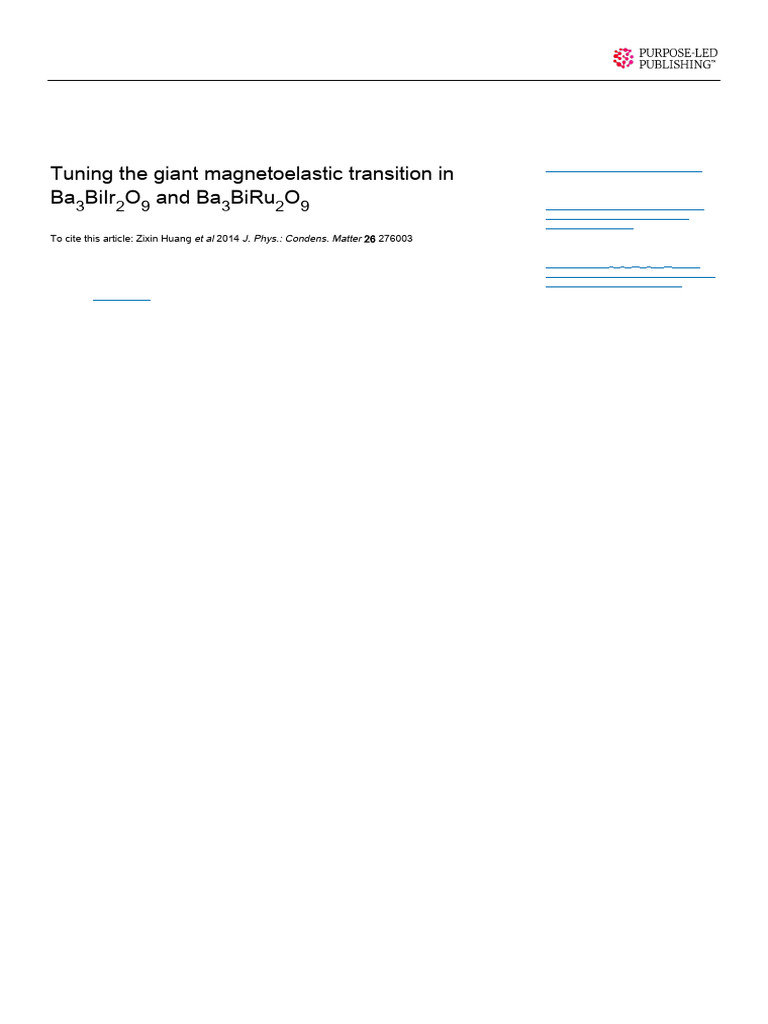 Huang 2014 J. Phys. Condens. Matter 26 276003 | PDF | Phases Of Matter ...
