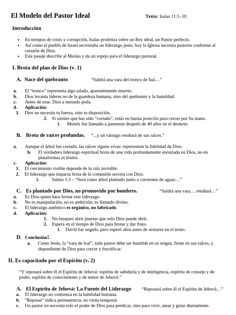 El Modelo del Pastor Ideal | PDF | Dios | Sabiduría