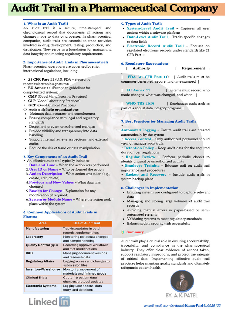 Understanding Audit Trails in Pharma | PDF | Audit