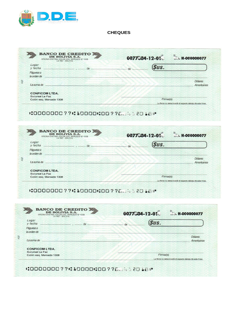 CHEQUES | PDF