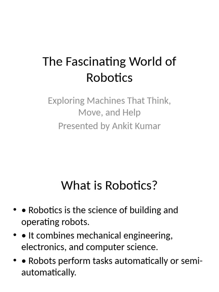 Robotics Presentation | PDF