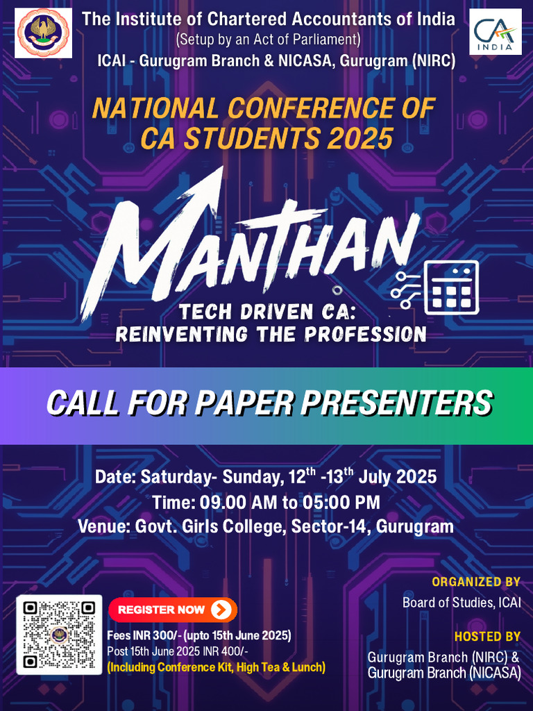 Call for Manthan Paper Presenters | PDF | Audit | Taxes