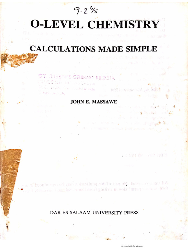 Chem - Calculation.by Masawe | PDF