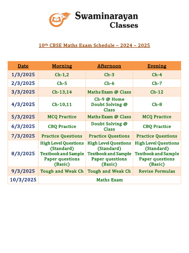 Time Table Morning Till May - 2024 | PDF