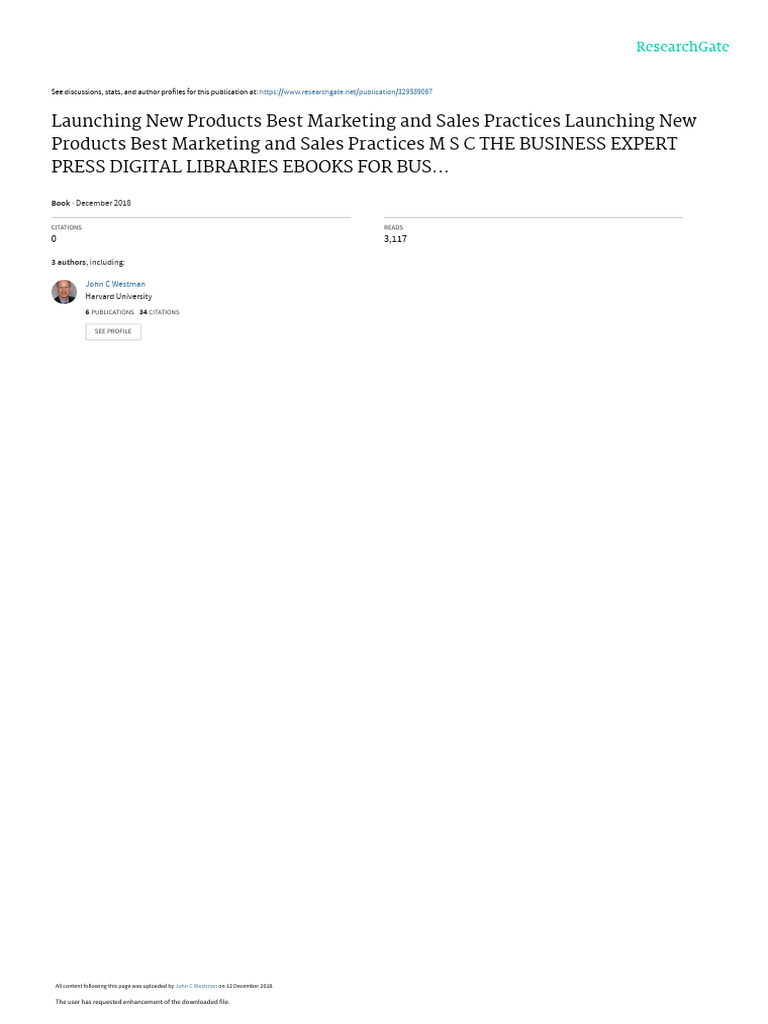 Launching New Products Best Practices | PDF | Marketing | Sales