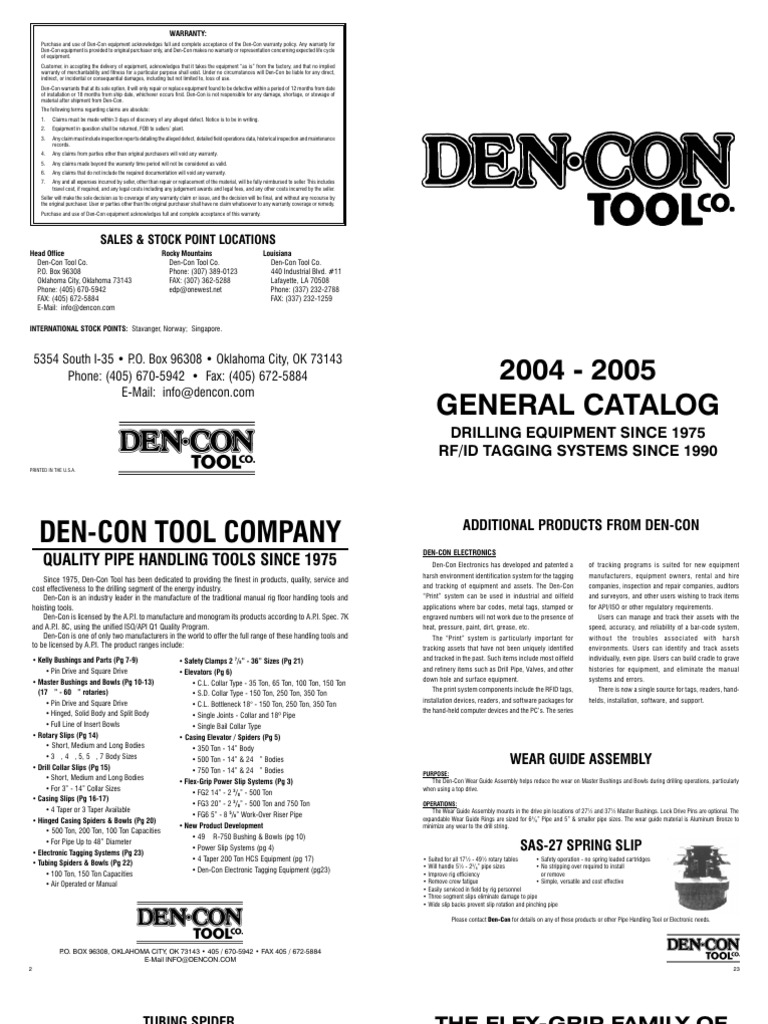 Den Con Catalog | PDF | Pipe (Fluid Conveyance) | Casing (Borehole)