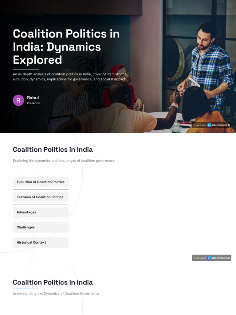 Coalition Politics in India Dynamics and Implications | PDF
