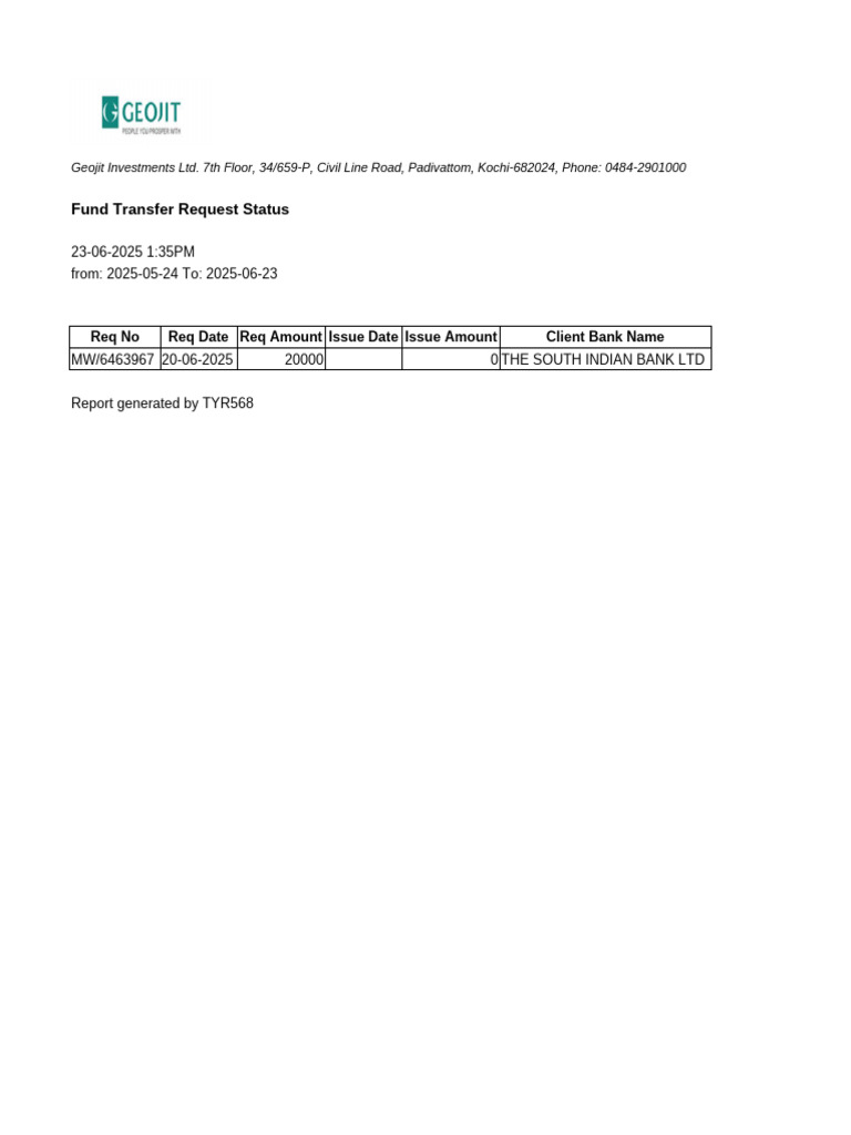 Fund Transfer Request Status1750665937591507 | PDF