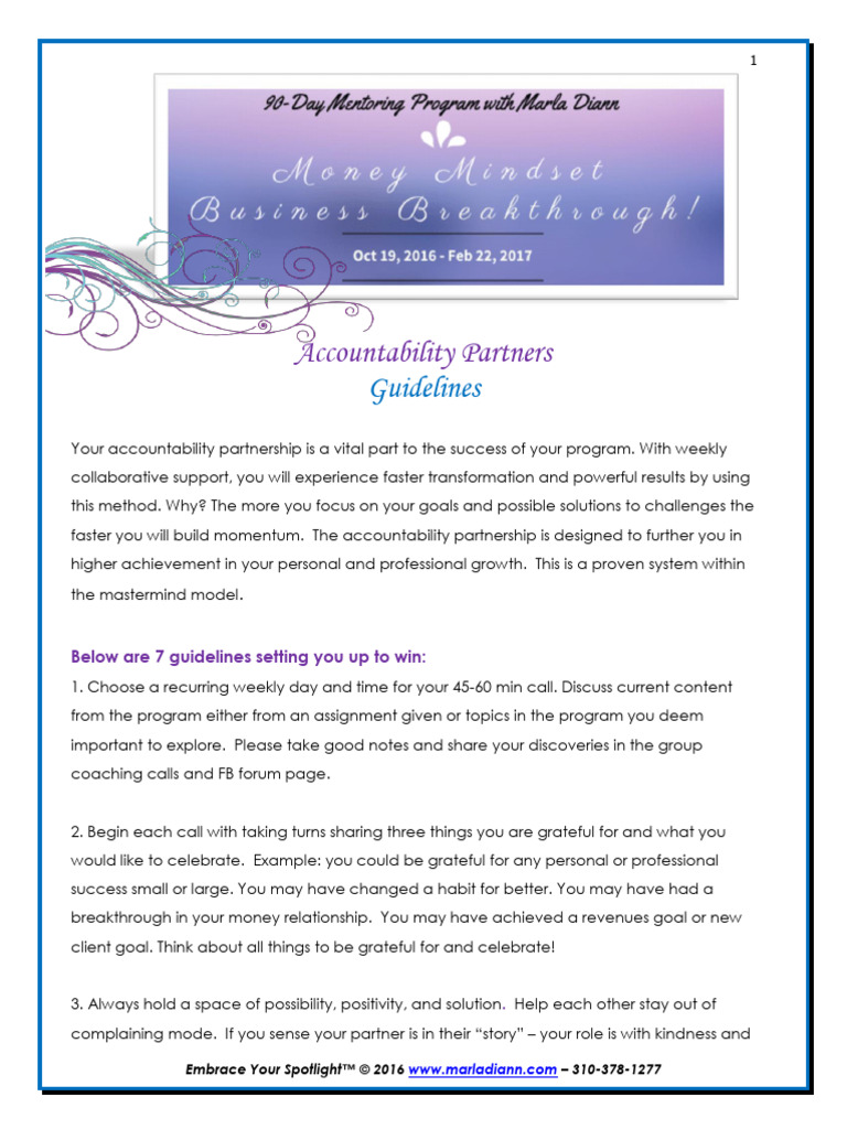 Accountability Partner Guidelines 2016 2017pdf | PDF | Integrity ...