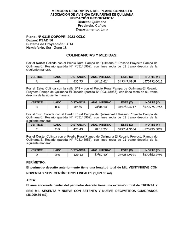 MD PC 0315 Cofopri 2023 Ozlc Psad56 | PDF