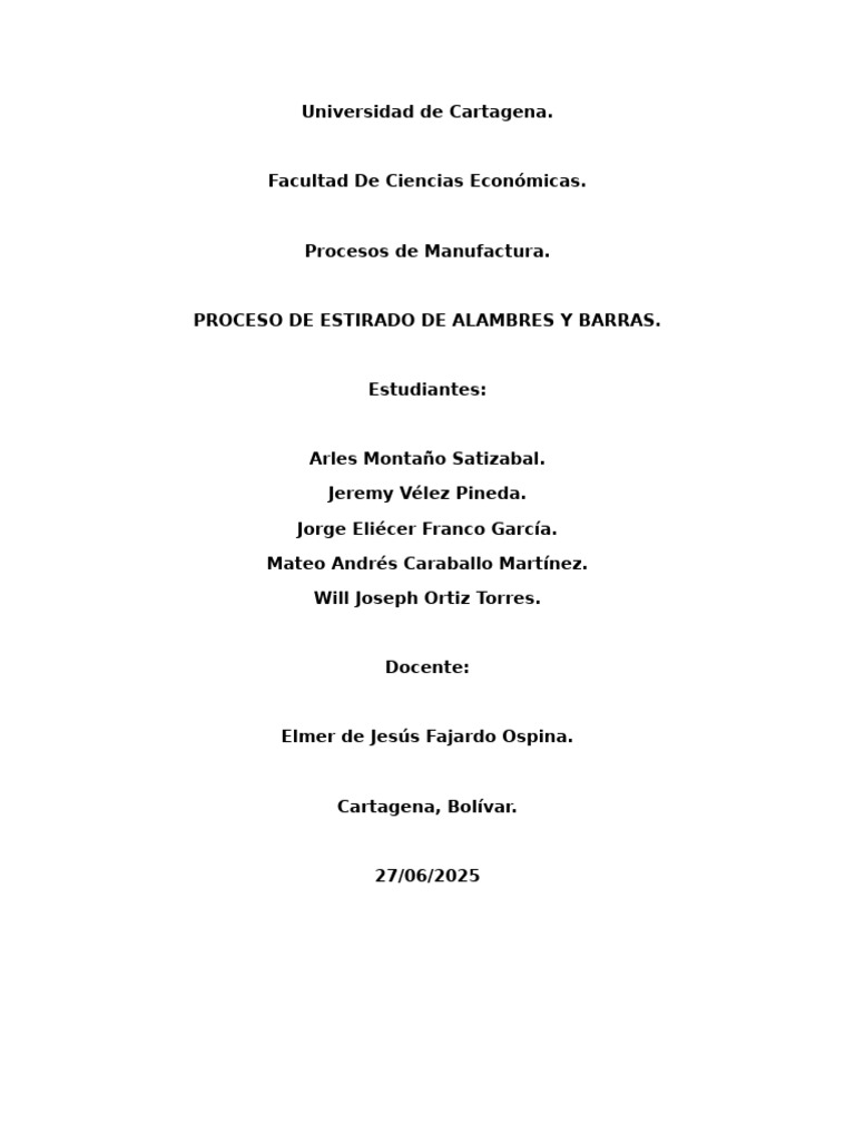 Procesos de Manufactura | PDF | Acero | Resistor