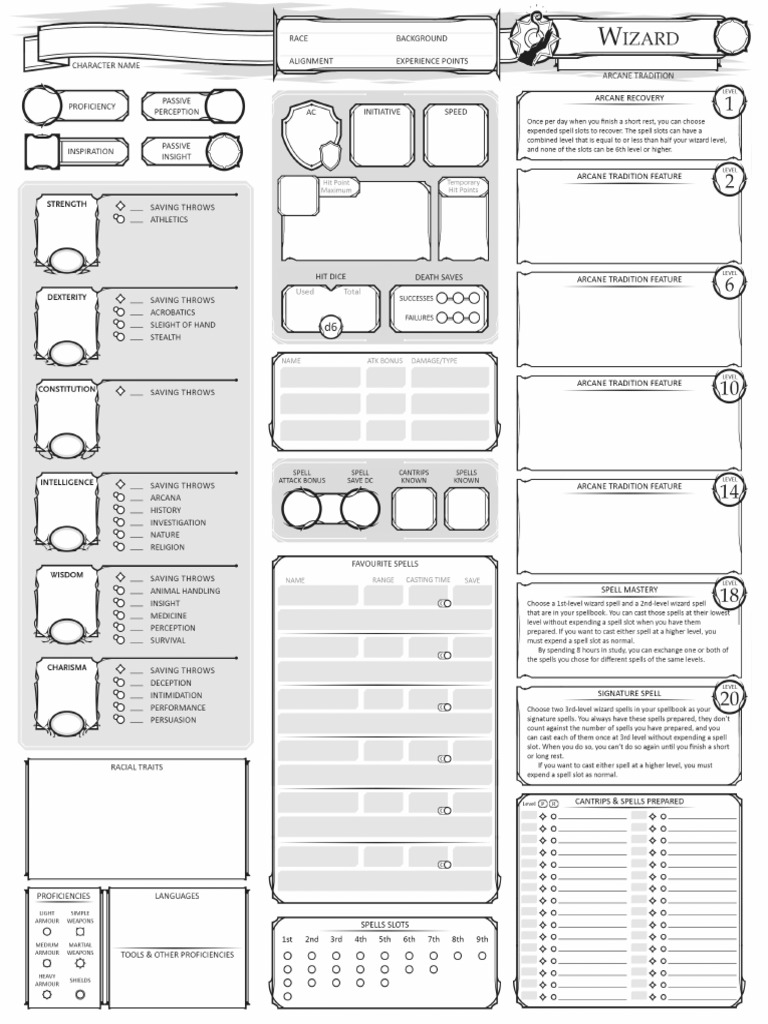 Wizard - US Letter | PDF